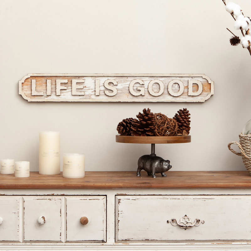 Millwood Pines Life is Good Sign Wall Décor & Reviews | Wayfair