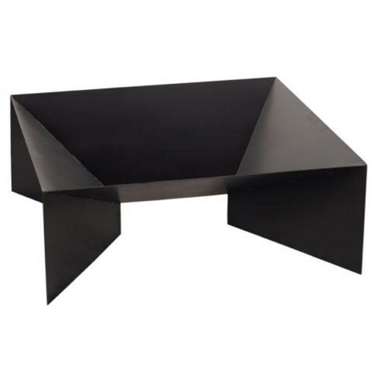 Ivy Bronx DINE Square Garden Brazier 60 Cm In Natural Steel | Wayfair.co.uk