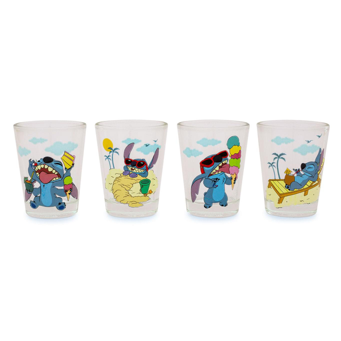 Silver Buffalo Disney Lilo & Stitch Beach 1.5 Oz. Ceramic Drinking ...
