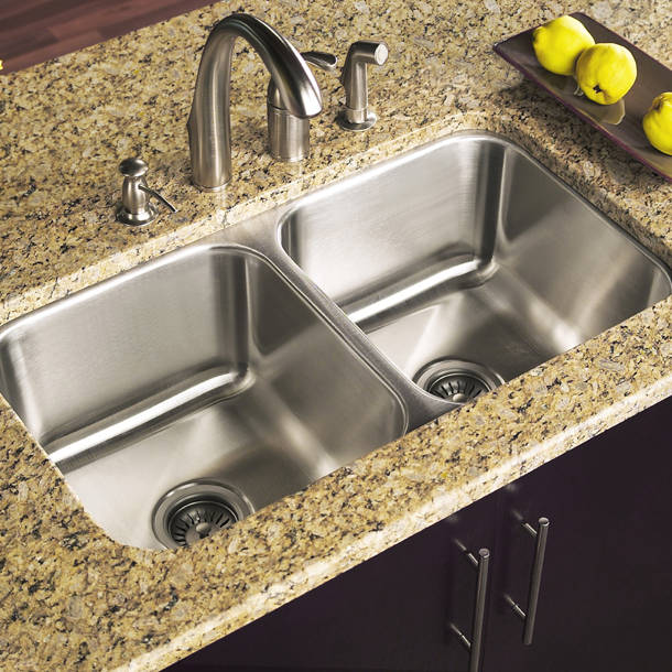 Moen 2000 Series Double Bowl Kitchen Sink | Wayfair