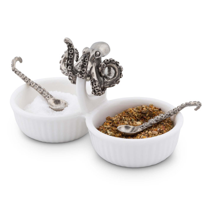 Vagabond House Sea and Shore Octopus Double Salt Cellar | Wayfair