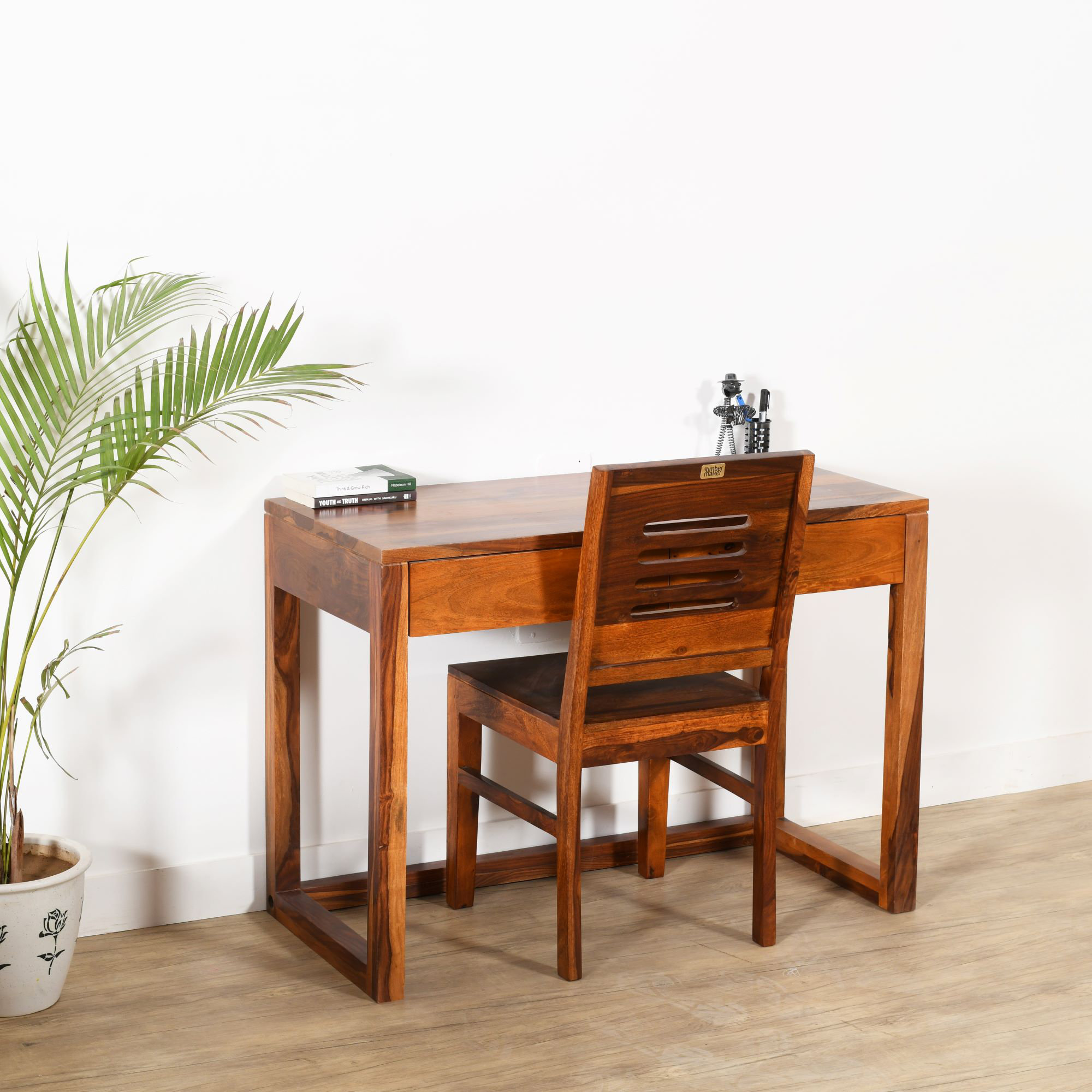 The TimberMaker The Sheesham Solid Wood Study Table & Chair | Wayfair.co.uk