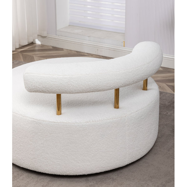 Orren Ellis Chenice Upholstered Swivel Barrel Chair | Wayfair