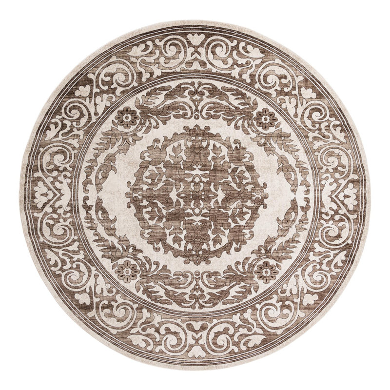 Lark Manor Almarosa Chocolate Brown/Cream Rug & Reviews | Wayfair