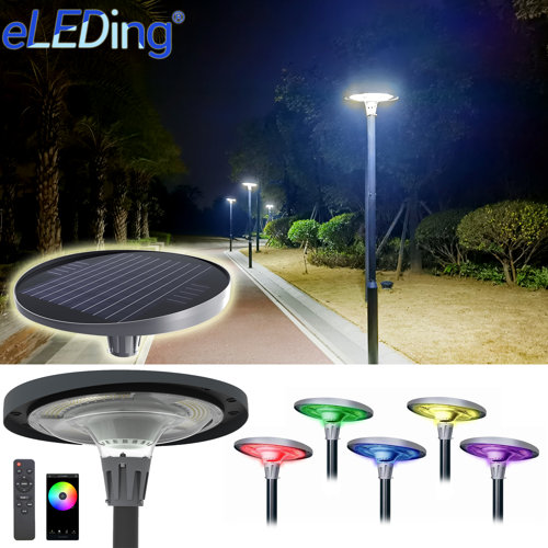 eLEDing Solar Powered Rgb Led Ufo-Round Light App/Remote Control For ...