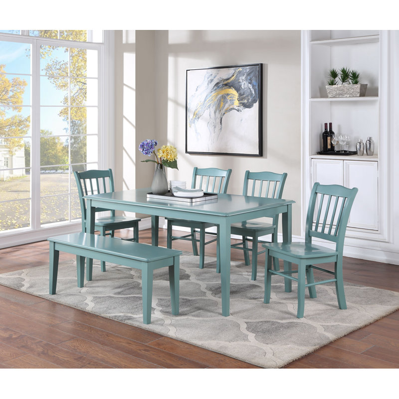 Winston Porter 60" Solid Wood Rubberwood Dining Table | Wayfair