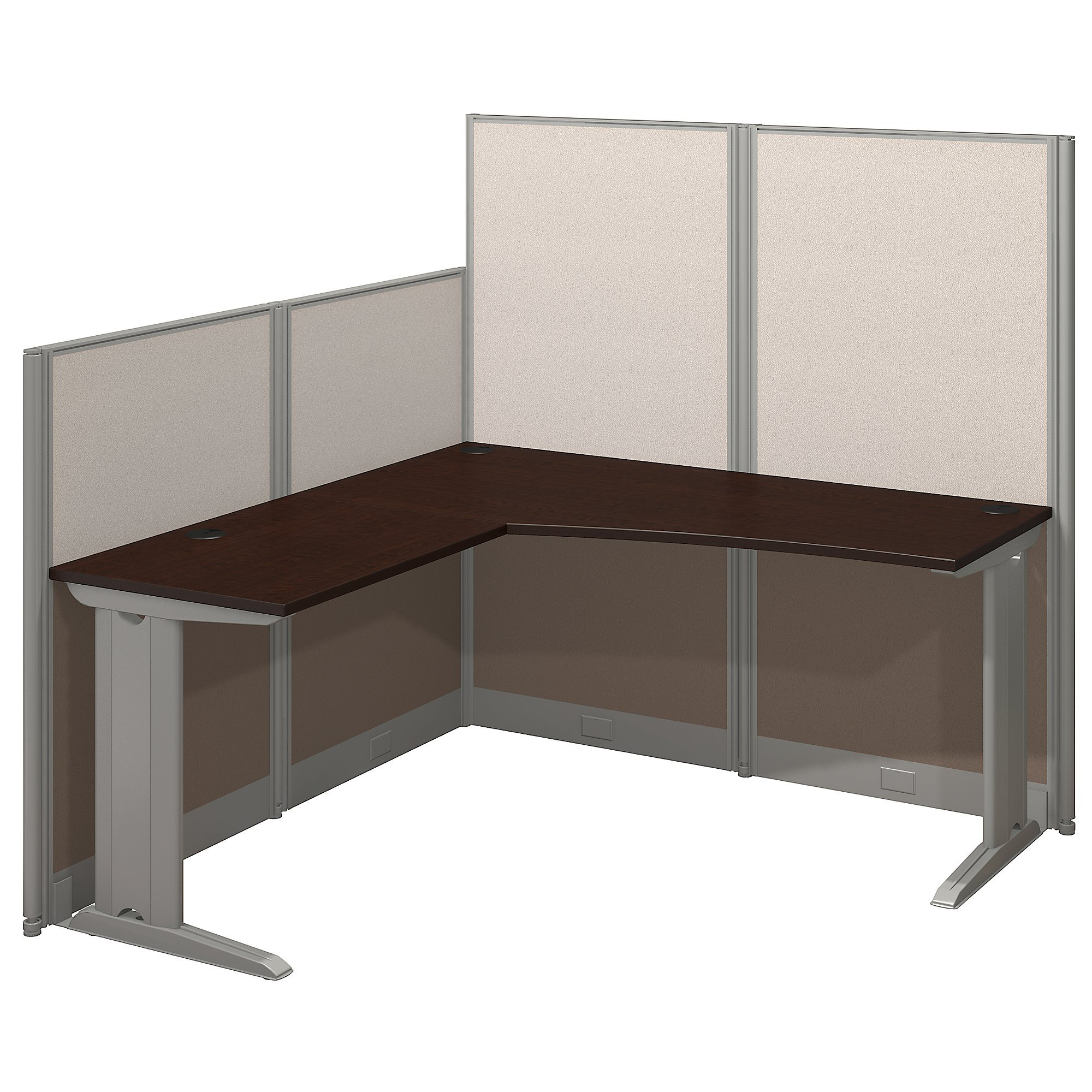 Bush Business Furniture Office in an Hour L-Shape Workstation Cubicle ...