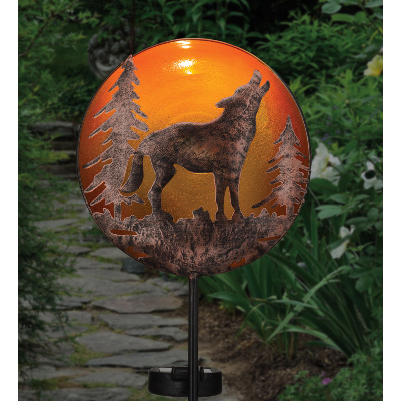 Regal Art & Gift Night Sky Solar Stake - Wolf | Wayfair