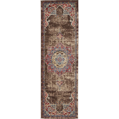 Wrought Studio Yates Performance Chocolate Brown Rug & Reviews | Wayfair