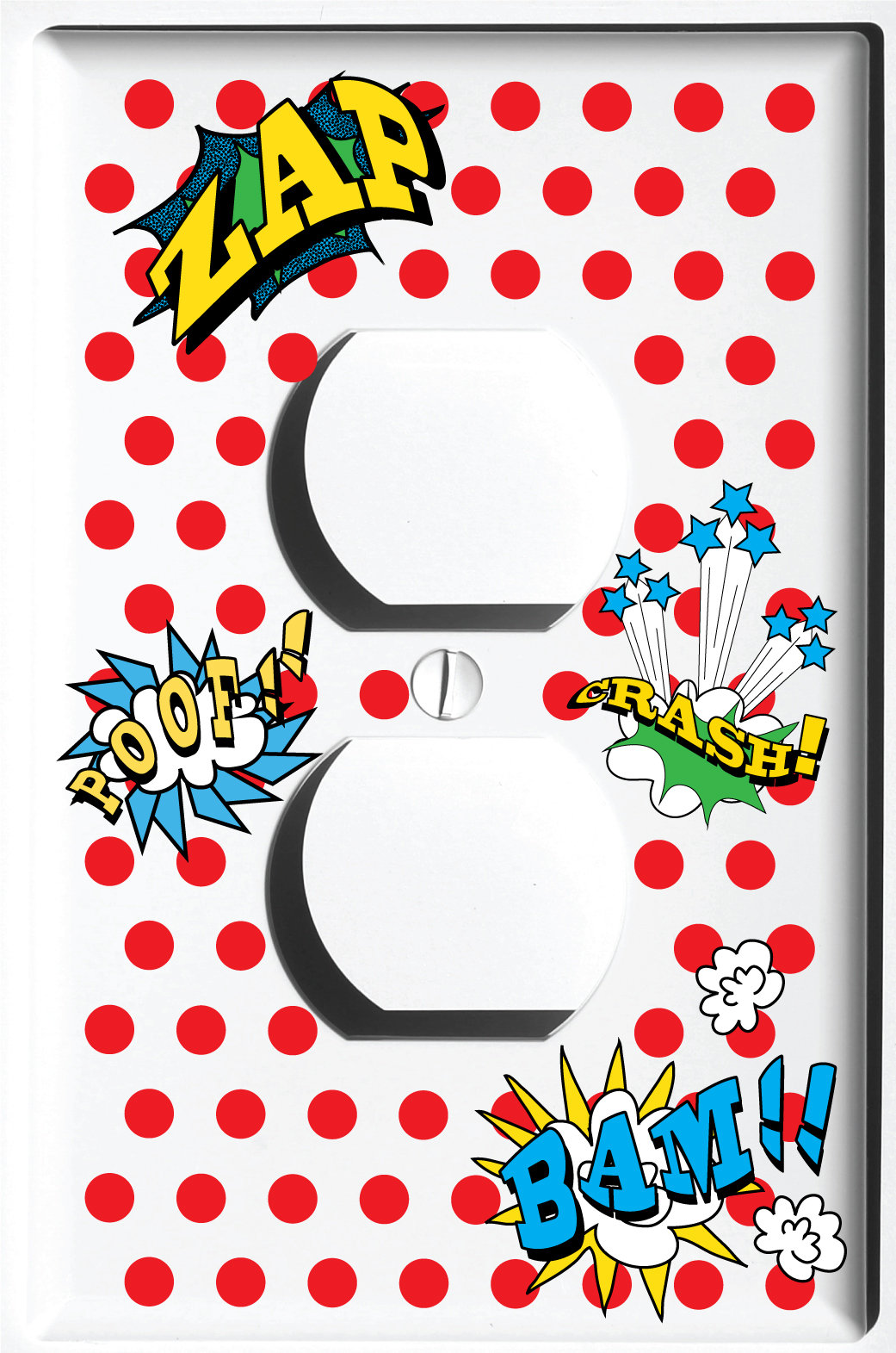 Presto Chango Decor Comic Book 2-Gang Duplex Outlet Wall Plate | Wayfair