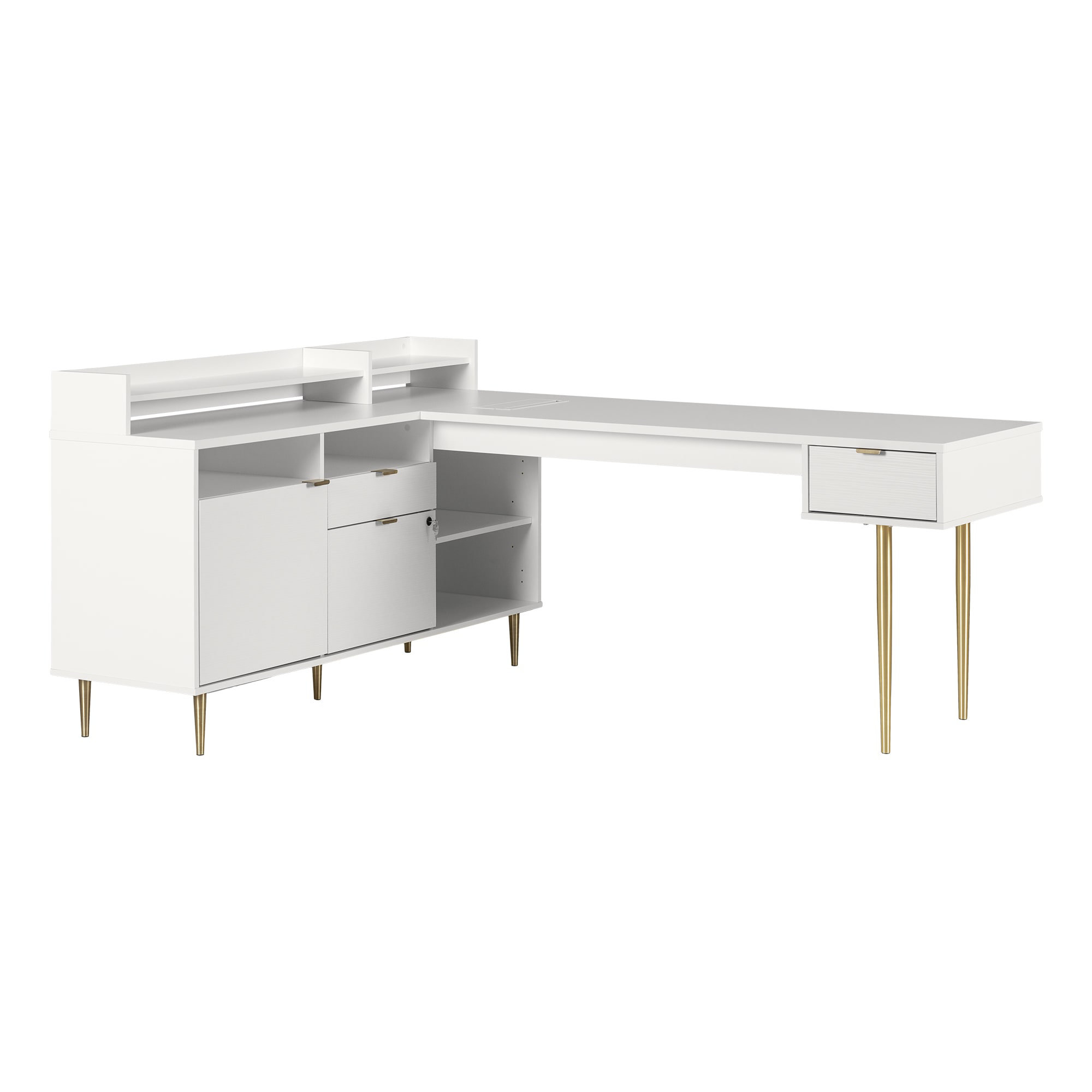 South Shore Koryn L-Shaped Work Desk | Wayfair