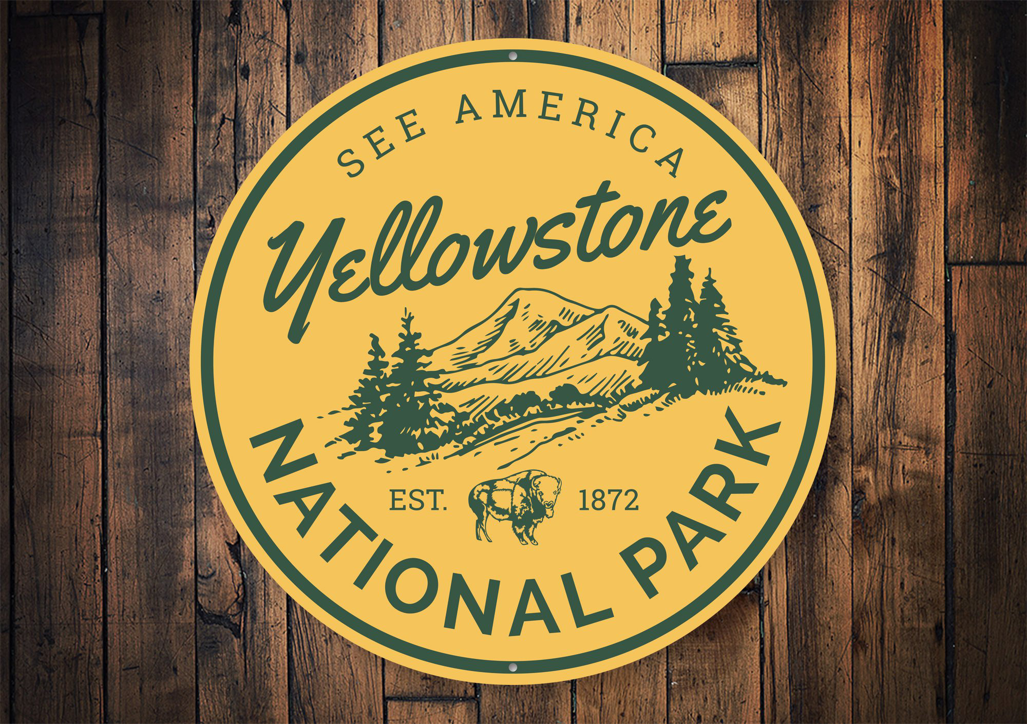 Lizton Sign Shop, Inc See America National Park Aluminum Sign | Wayfair