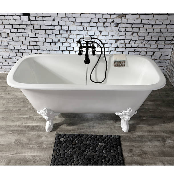 Barclay Athens 67'' x 31'' Freestanding Soaking Cast Iron Bathtub | Wayfair