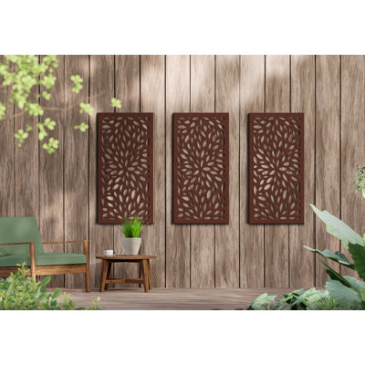 DESIGN-VU Floral Decorative Privacy Panel | Wayfair