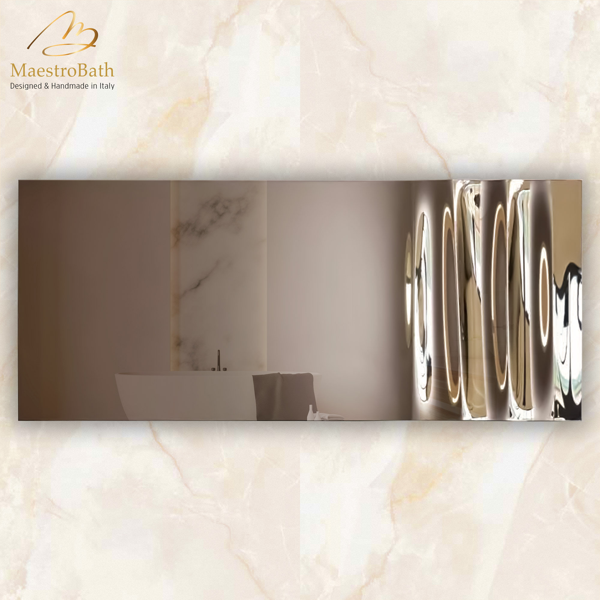MaestroBath Wave Rectangle Wall Mirror | Wayfair