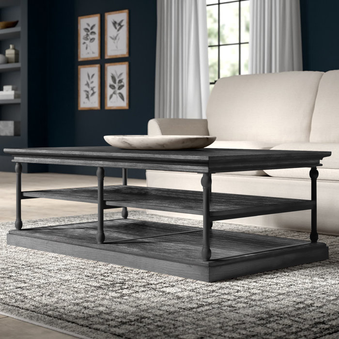Greyleigh™ Kyler Floor Shelf Coffee Table with Storage & Reviews | Wayfair