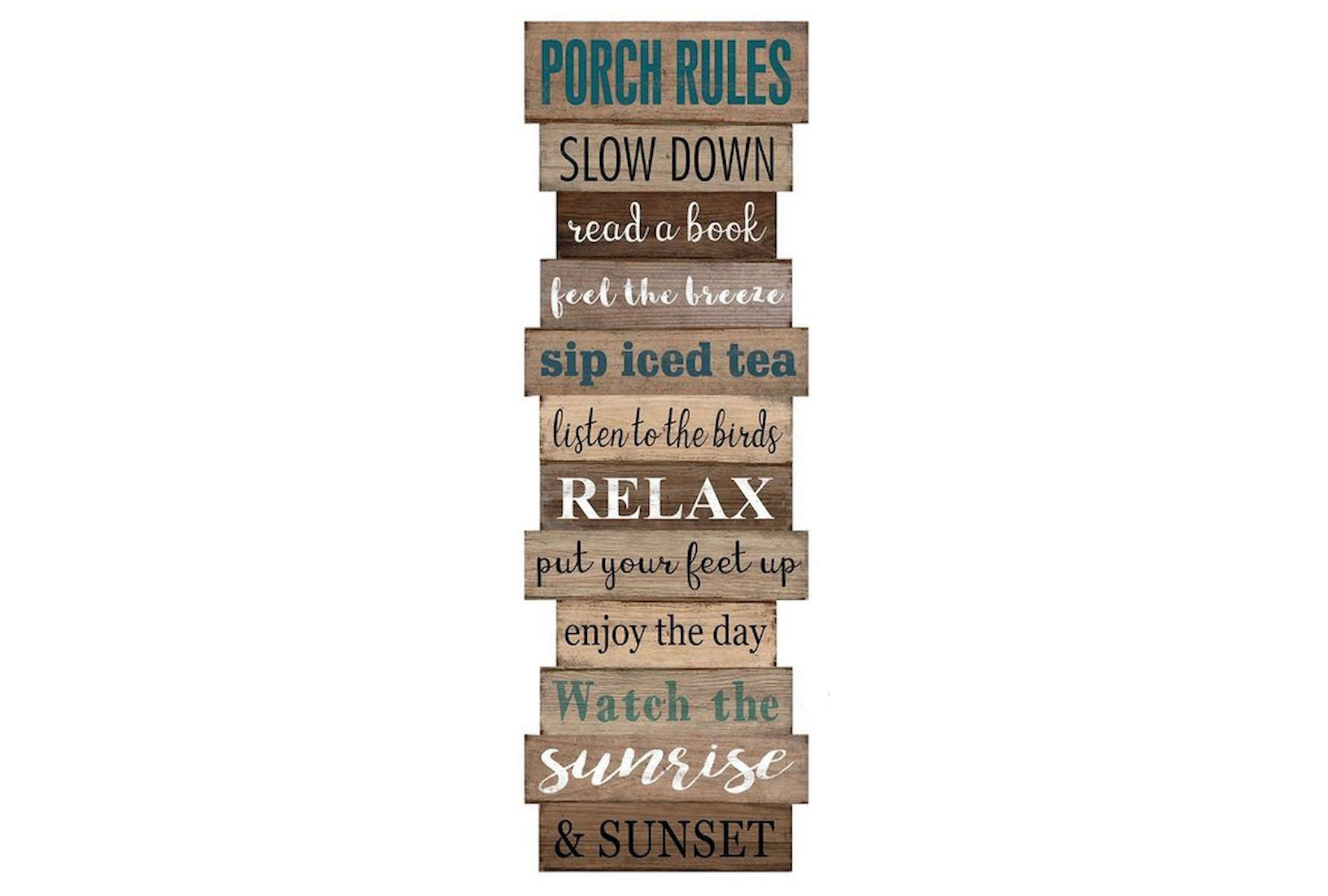 Winston Porter Porch Rules Wooden Sign Wall Décor & Reviews | Wayfair