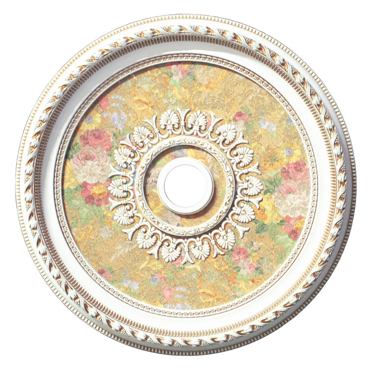 Artistry Lighting Round French Floral Center Ceiling Medallion | Wayfair
