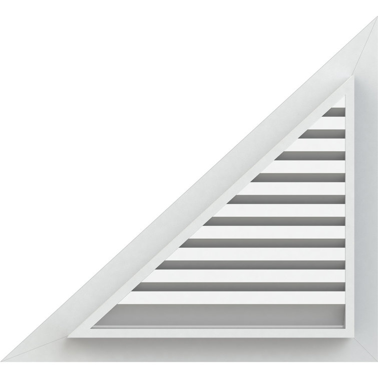 PCI Enterprises PVC Triangle Gable Vent with Flat Trim Frame in White ...