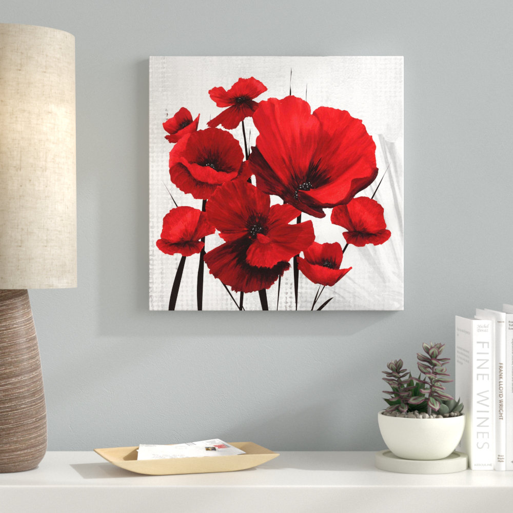 Ebern Designs Big Red Poppies I On Canvas Graphic Art | Wayfair
