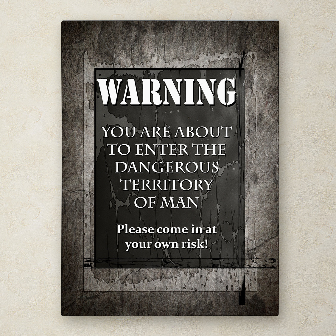 Ivy Bronx Welcome To Man Cave Warning by Lightboxjournal - Textual Art ...