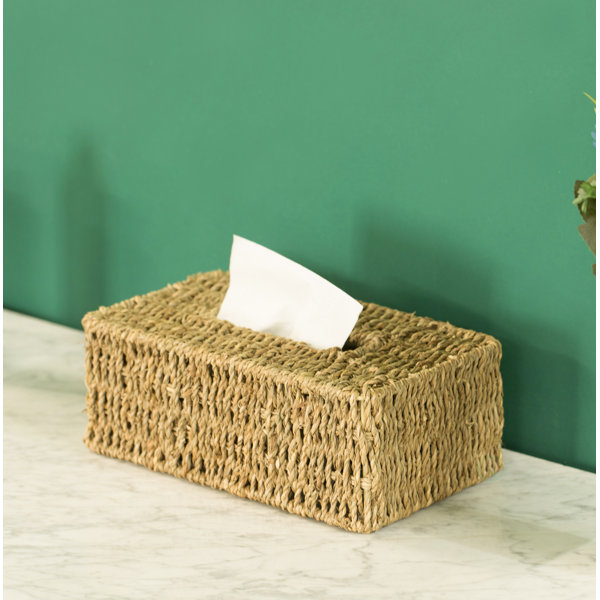 Dovecove Natural Woven Seagrass Holder Tissue Box Cover & Reviews | Wayfair