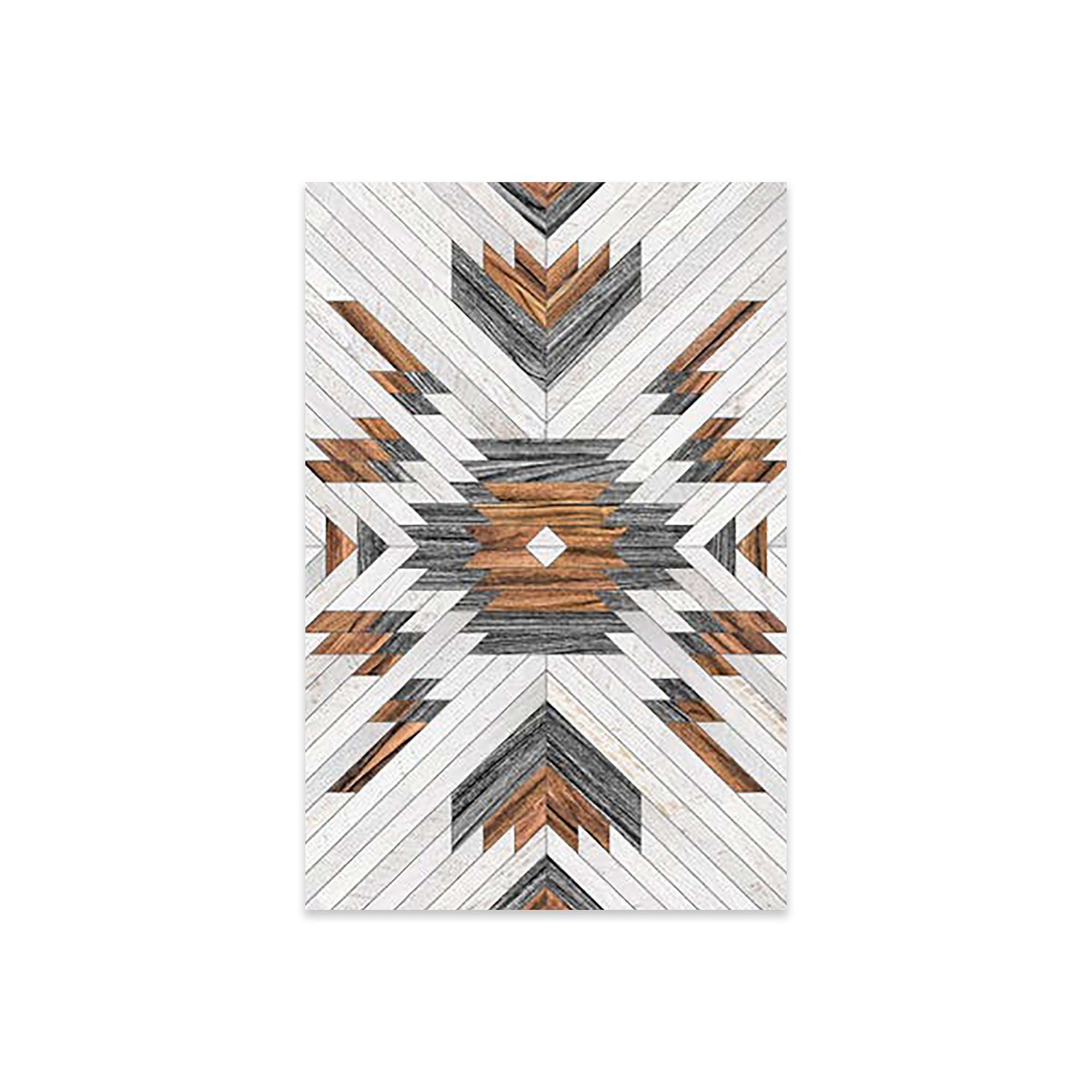 Union Rustic Urban Tribal Pattern No.8 - Aztec - Wood On Plastic ...