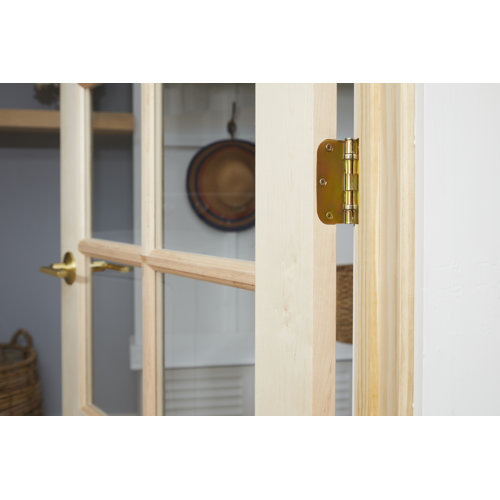 JELD-WEN EVELIN 8-Lite Maple Wood and Clear Glass Prehung Interior Door ...