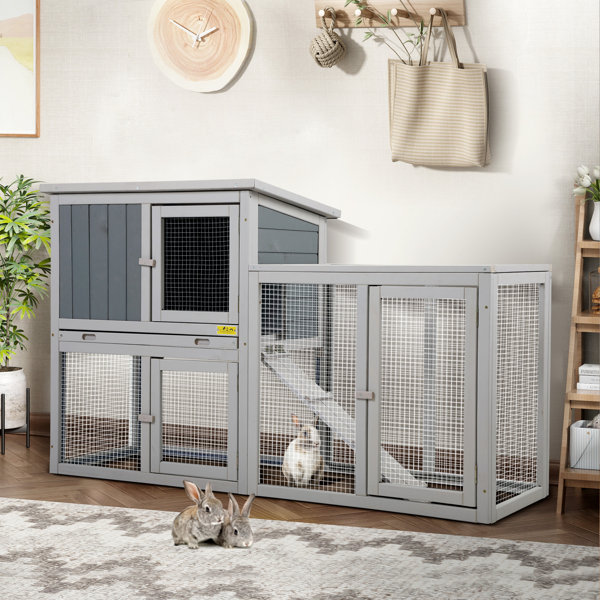 Tucker Murphy Pet™ Faron Weather Resistant Rabbit Hutch With Ramp ...