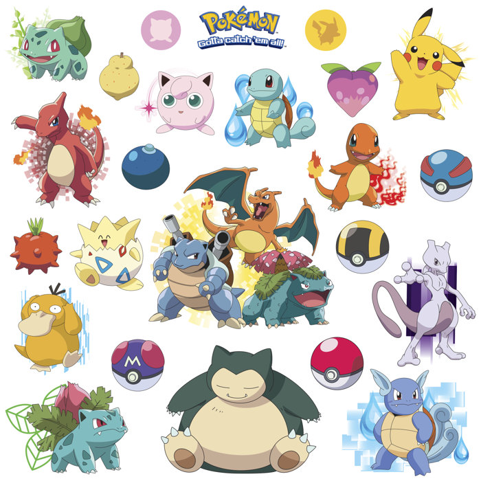 Room Mates Pokemon Iconic Wall Decal & Reviews | Wayfair