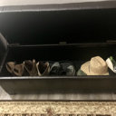 Latitude Run® Kianda Dark Brown Full Leather Storage Bench Ottoman With ...