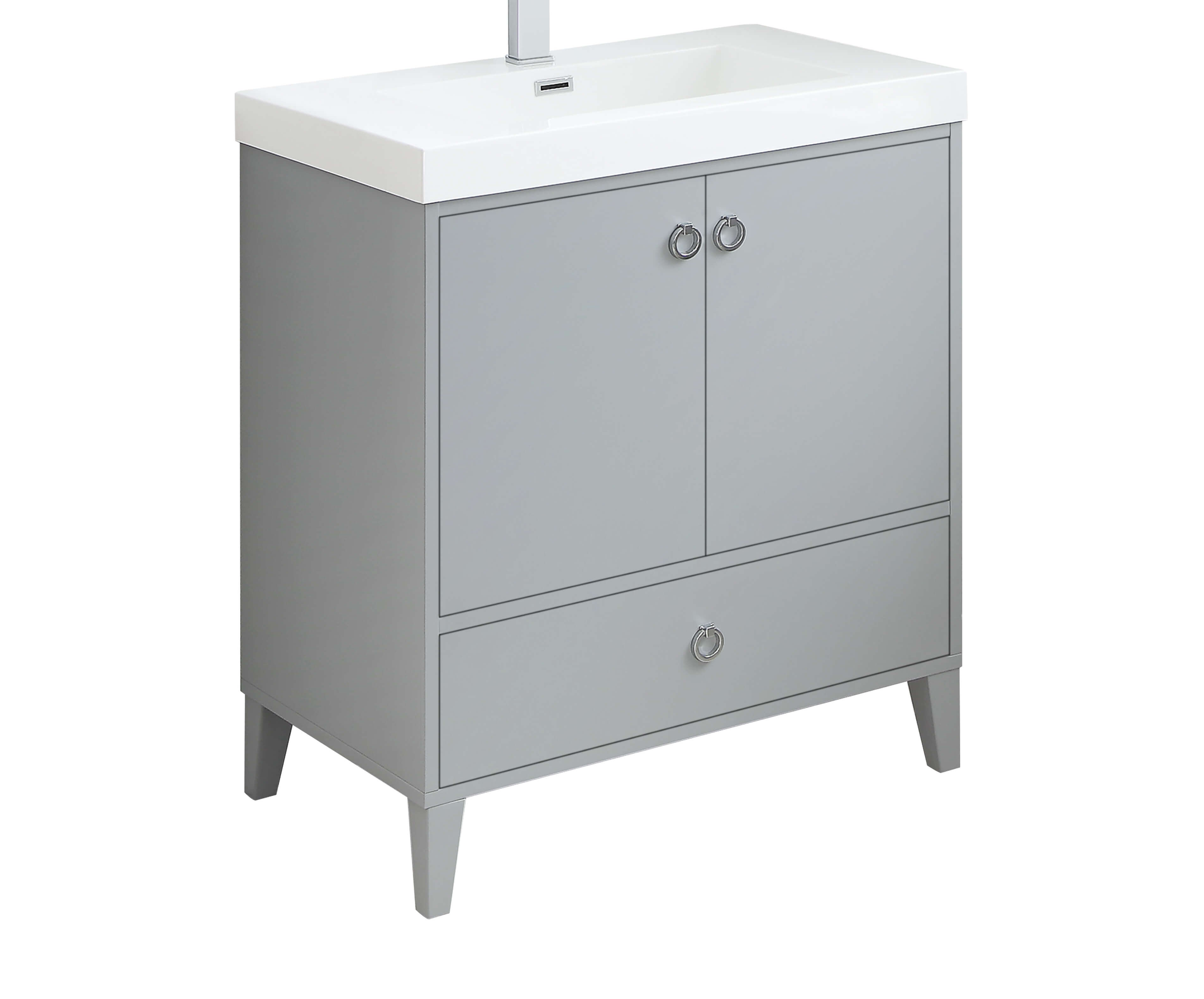 Ebern Designs Jez Waterproof Ergonomic Design 30" Single Bathroom ...