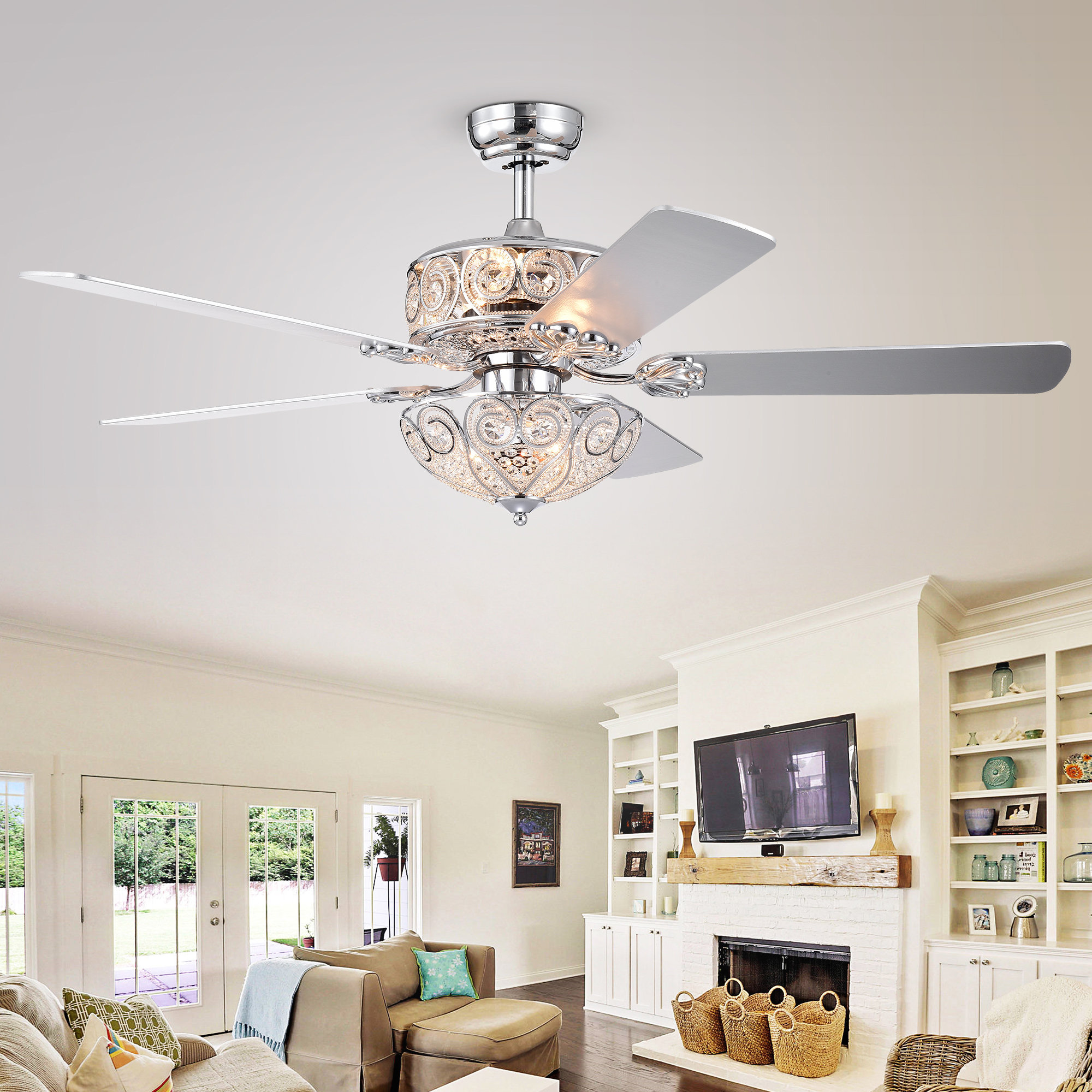 House of Hampton® Meissner 52'' Ceiling Fan with Light Kit | Wayfair