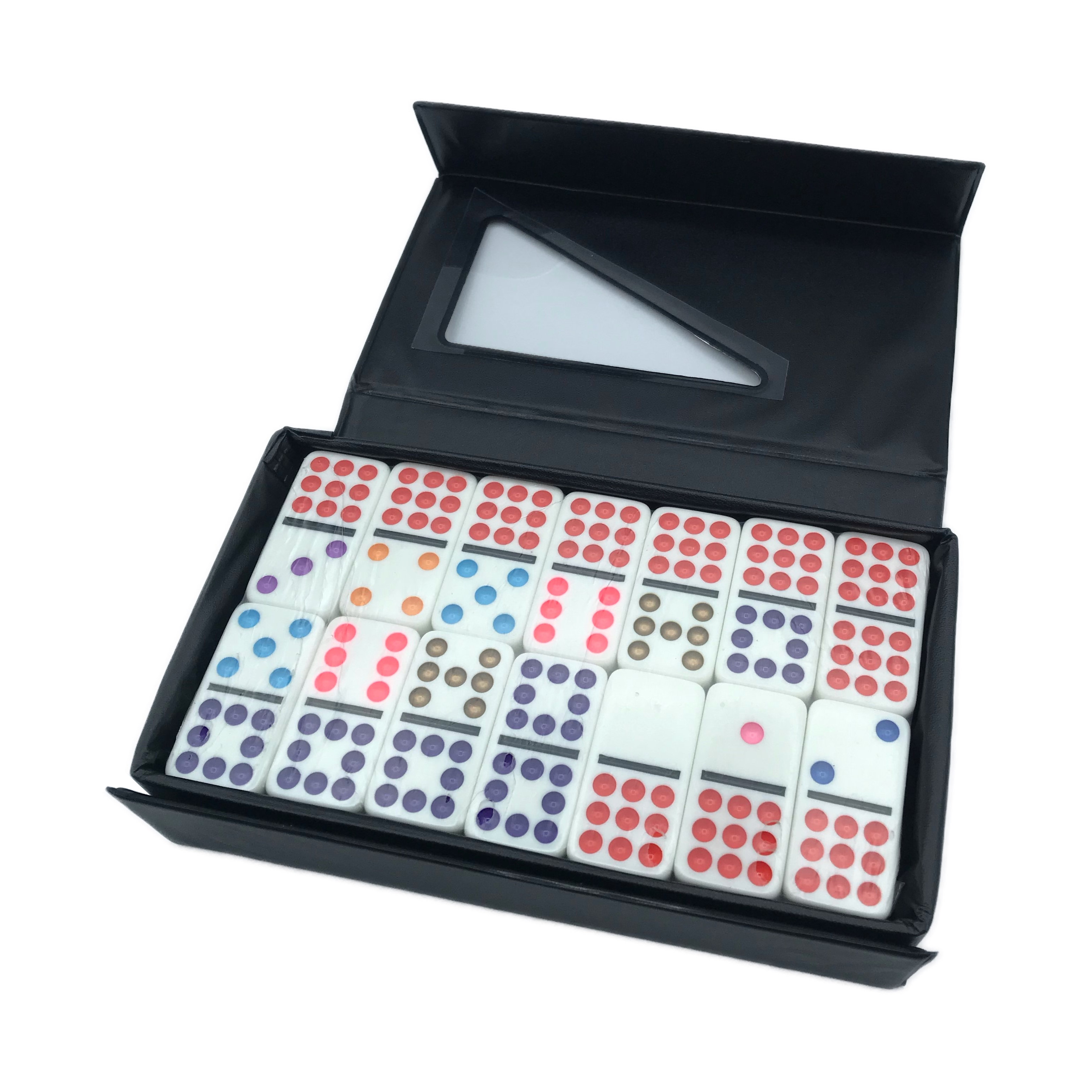 Puremco ChickenFoot Double 9 Color Dot Dominoes | Wayfair