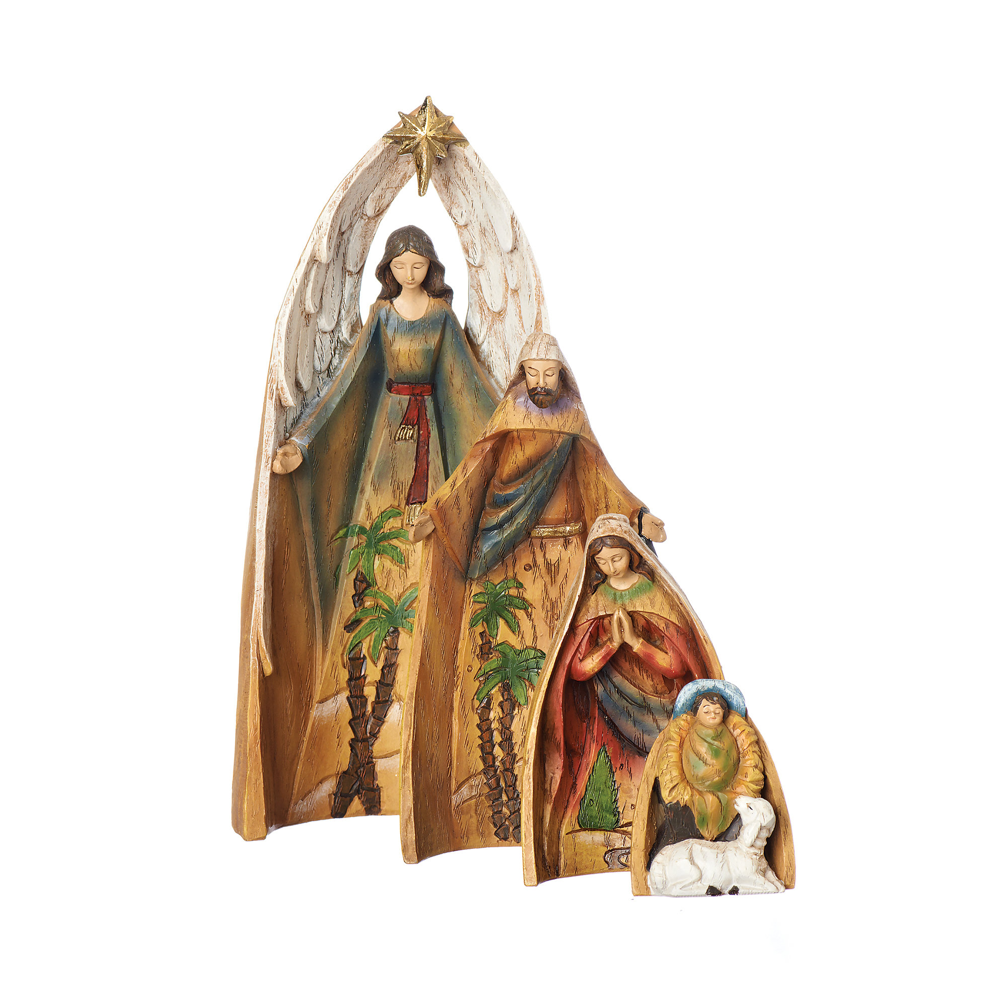 The Holiday Aisle® 4 Piece Nesting Nativity Set & Reviews | Wayfair
