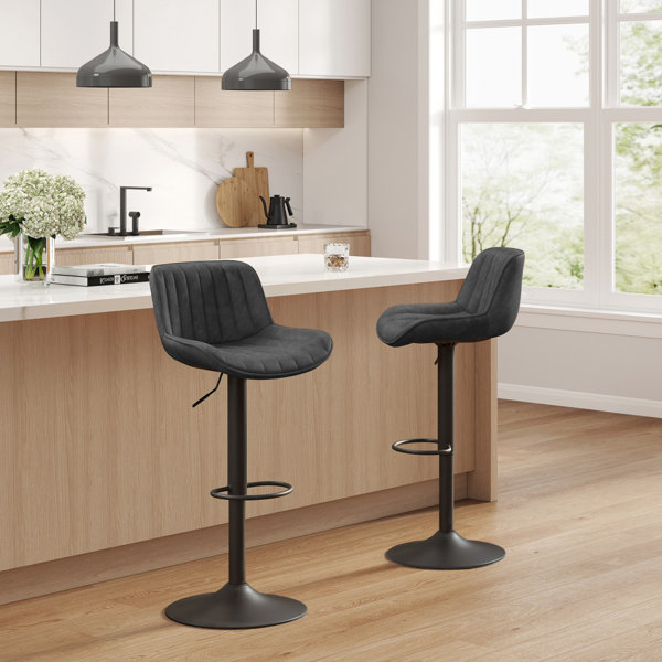 17 Stories Jaiven Swivel Adjustable Height Stool | Wayfair