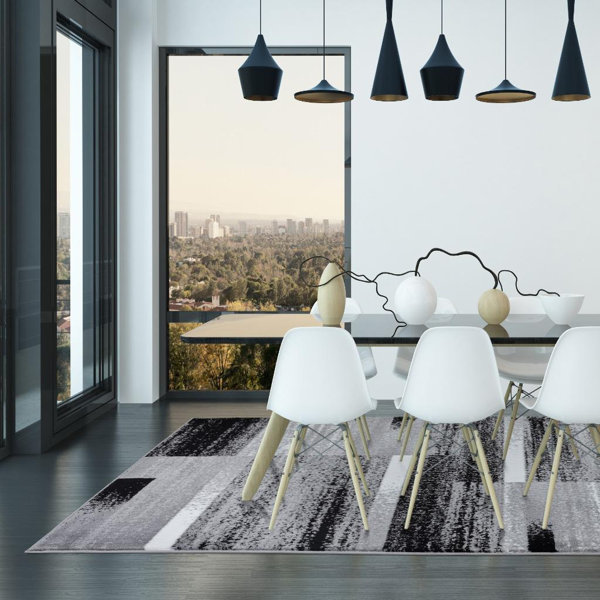 Orren Ellis Alaycia Performance Gray Rug | Wayfair