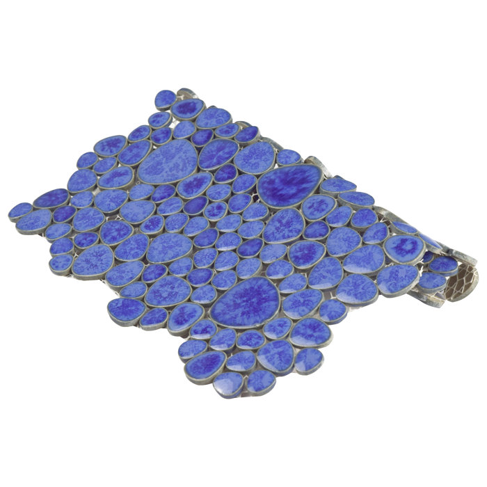 Merola Tile Pebble 11" x 11" Porcelain Pebbles/Rocks Mosaic Wall ...