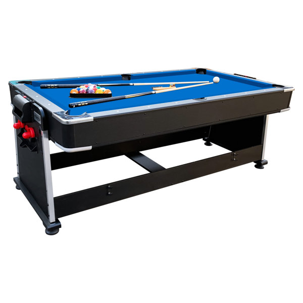 RACK Pool Tables Rack Triad 7-Foot 3-In-1 Multi Game Swivel Billiard ...
