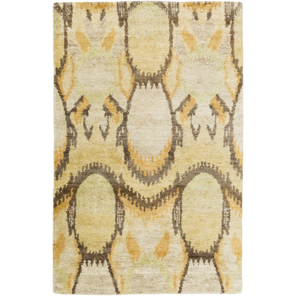 Bungalow Rose Elvera Handmade Hand-Knotted Jute/Sisal Beige Rug ...