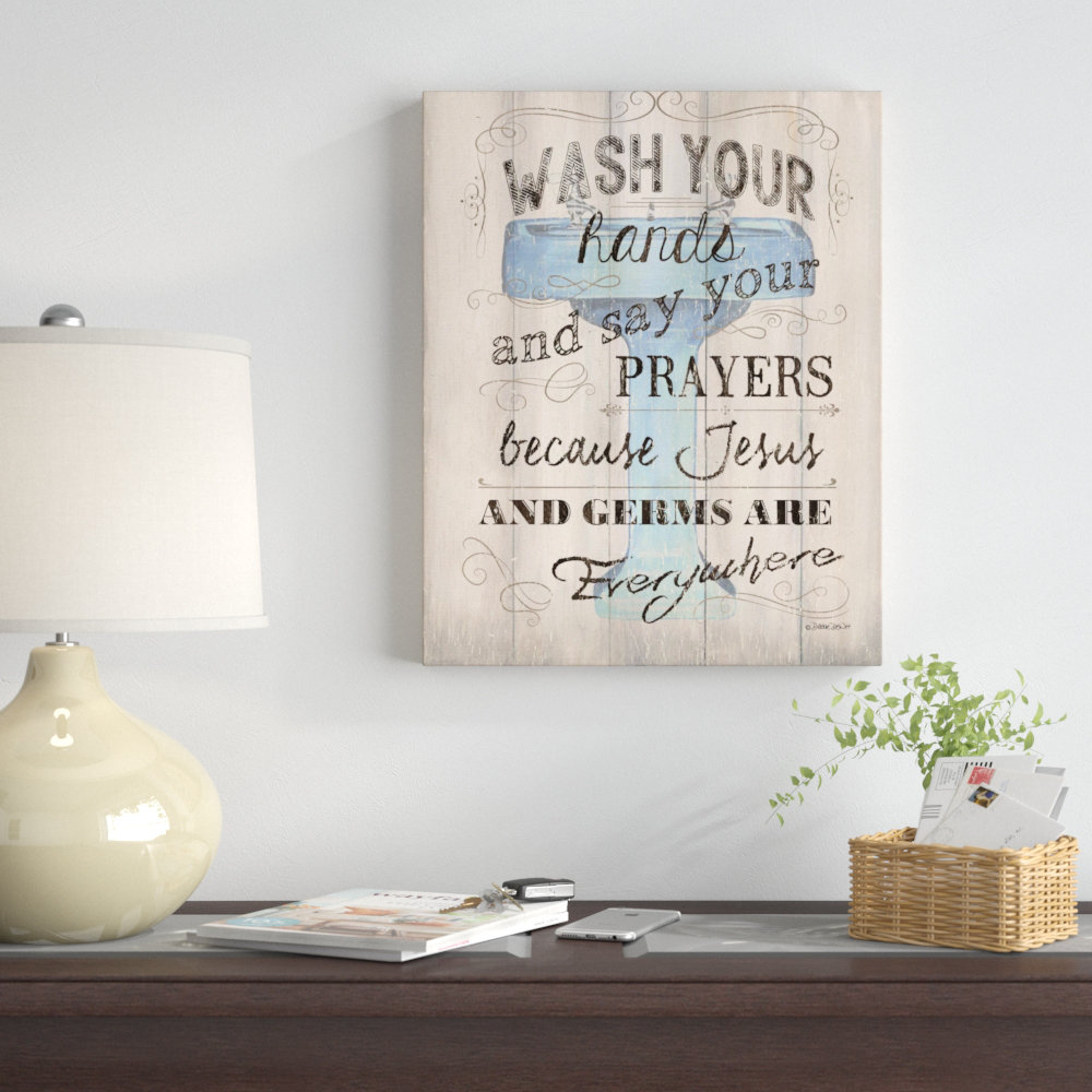 Bless international Wash Your Hand On Canvas Textual Art & Reviews ...