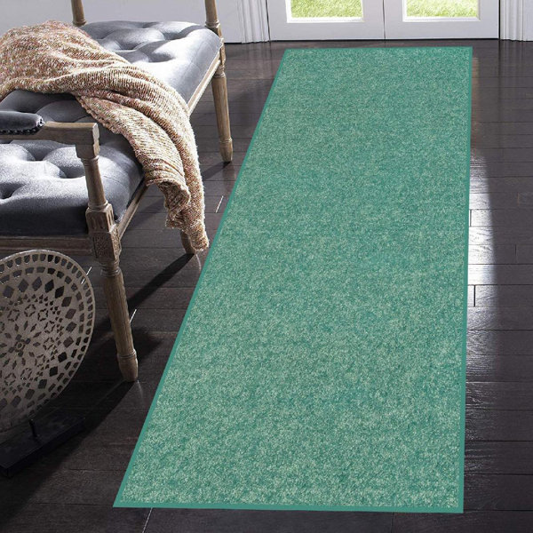 Latitude Run® Teal Solid Color Area Rug | Wayfair