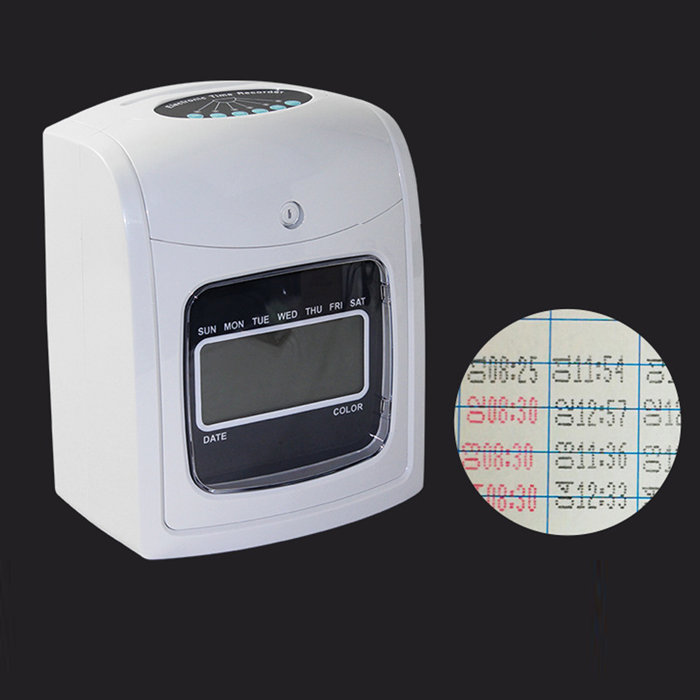 DOMINTY Employee Attendance Lcd Display Punch Time Clock | Wayfair