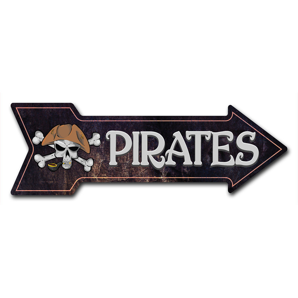 SignMission Decal-999670_Pirates Arrow Decal Funny Home Décor 18" Wide ...
