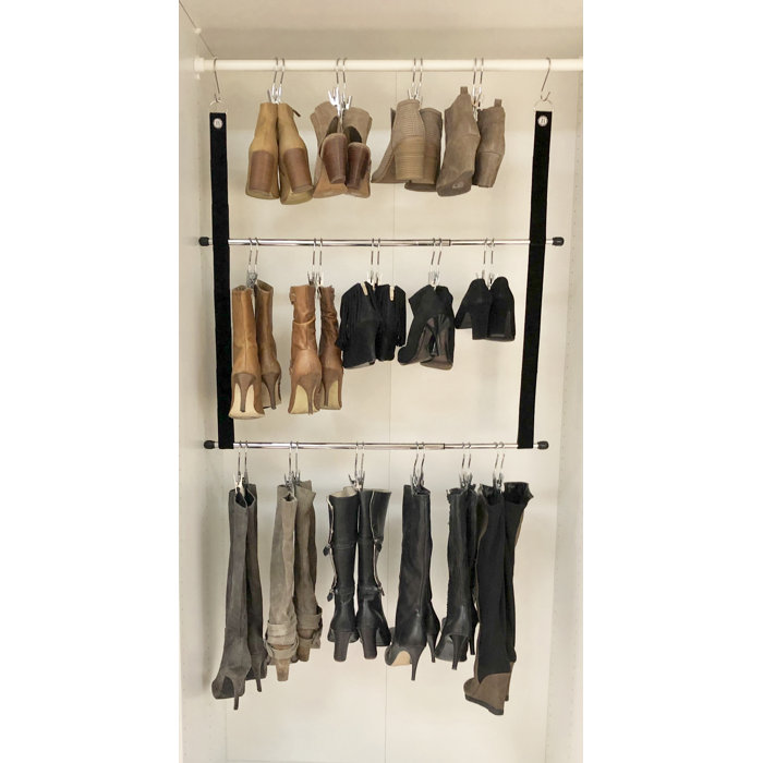 Rebrilliant 12 Pairs Silver Metal Boot Storage & Reviews | Wayfair