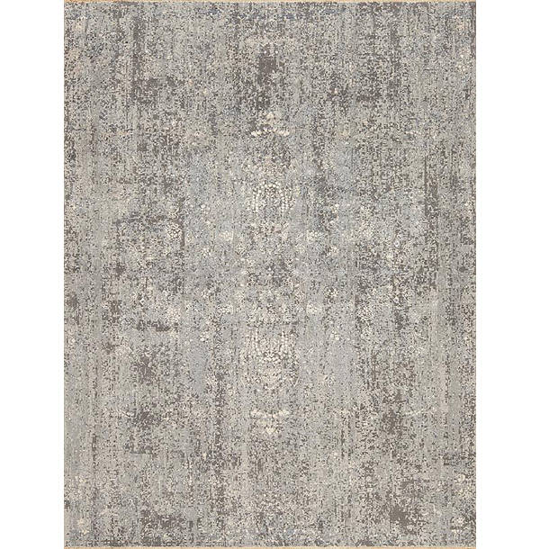 Samad Rugs Nirvana Couture Silk Damask Area Rug in Silver/Gold | Perigold
