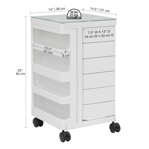 Studio Designs Kubx 25'' H x 14'' W Utility Cart with Wheels | Wayfair