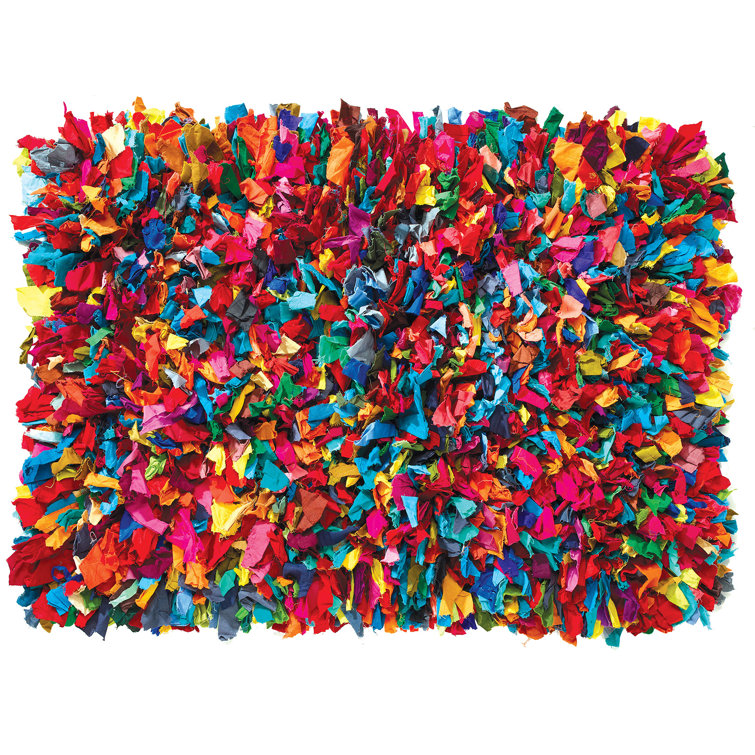 HFLT Handmade Hand Loomed Cotton Red Rug & Reviews | Wayfair