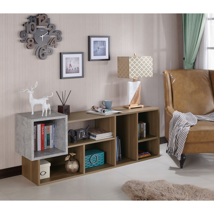 Ivy Bronx Jeter Geometric Bookcase | Wayfair