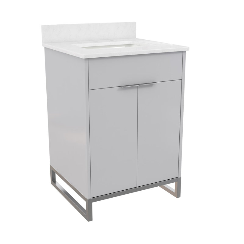 CosmoLiving by Cosmopolitan Leona 24'' Single Bathroom Vanity with ...